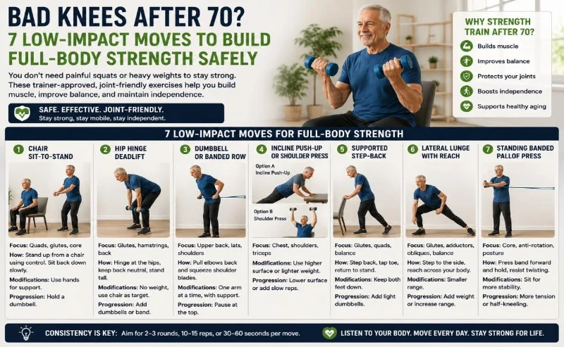 Bad Knees After 70? Trainers Say These 7 Low-Impact Moves Can Build ...