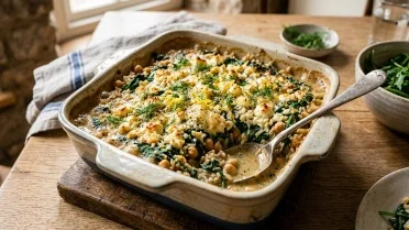 This Spinach, Chickpea, and Feta Casserole Is the Cozy One-Pan Dinner ...