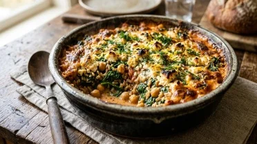 This Spinach, Chickpea, and Feta Casserole Is the Cozy One-Pan Dinner ...